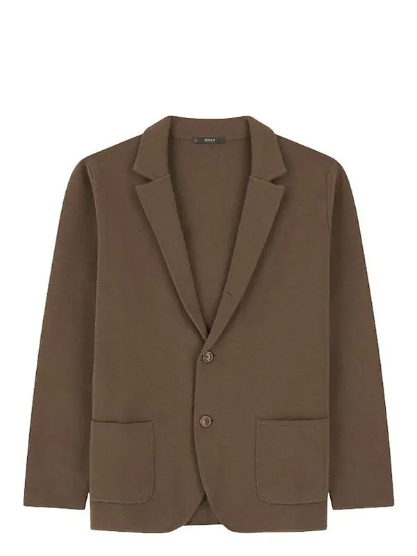 Boggi Milano Notch-lapel Single-breasted Merino Wool Jacket - Brown