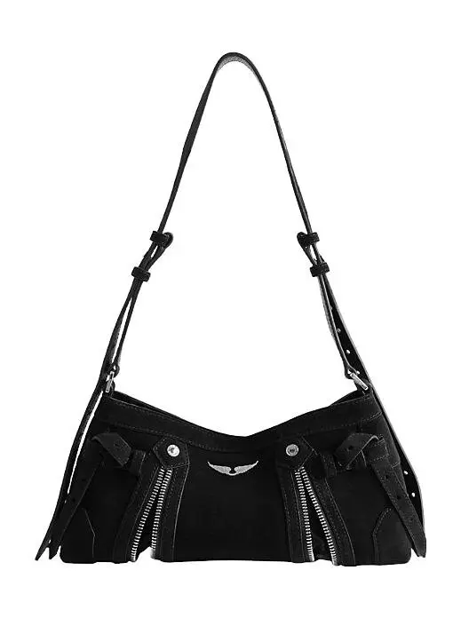 Zadig&Voltaire Madison Mini Suede Shoulder Bag - Black