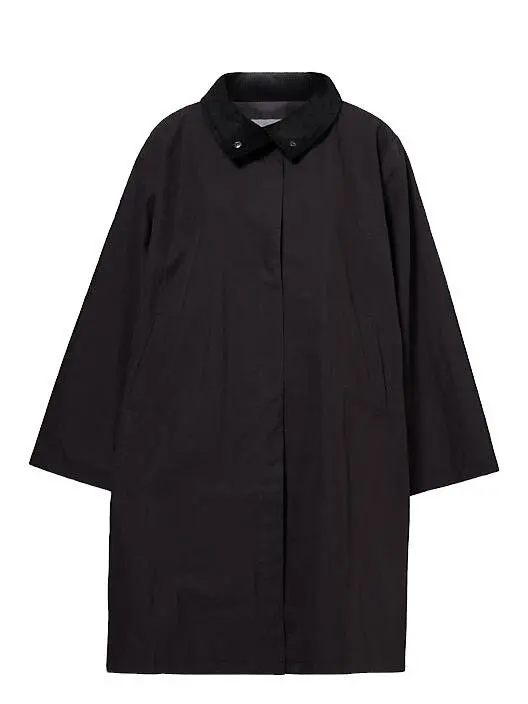 Stylein Sable High-neck Cotton-blend Coat - Black