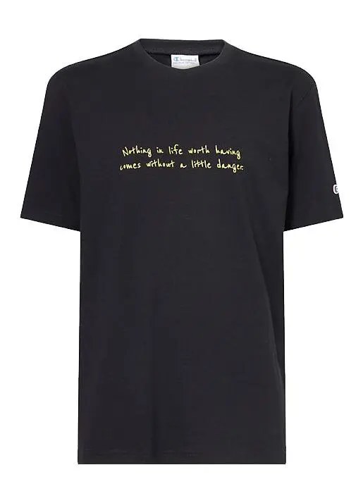 CHAMPION X THE GENTLEMAN Champion X The Gentlemen Danger Cotton-jersey T-shirt - Black