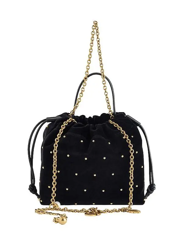 Chloé Icons Mini Velour Shoulder Bag - Black