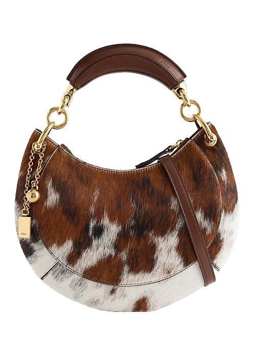 Chloé Banana Leather Hobo Bag - Chocolate