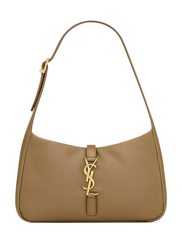 Saint Laurent Le 5 Á 7 Puffer Shoulder Bag 'dark Peanut - Brown