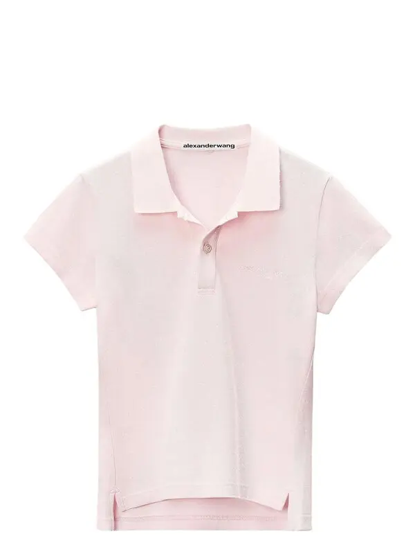 Alexander Wang Crystal Polo Tee 'light - Pink