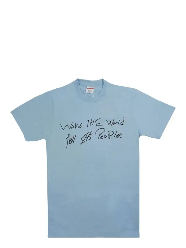 Supreme Buju Banton Wake The World Tee 'light - Blue