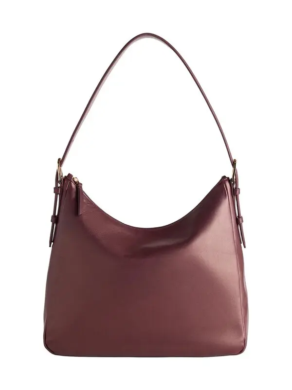 Quince Sutton Shoulder Bag - Deep Plum