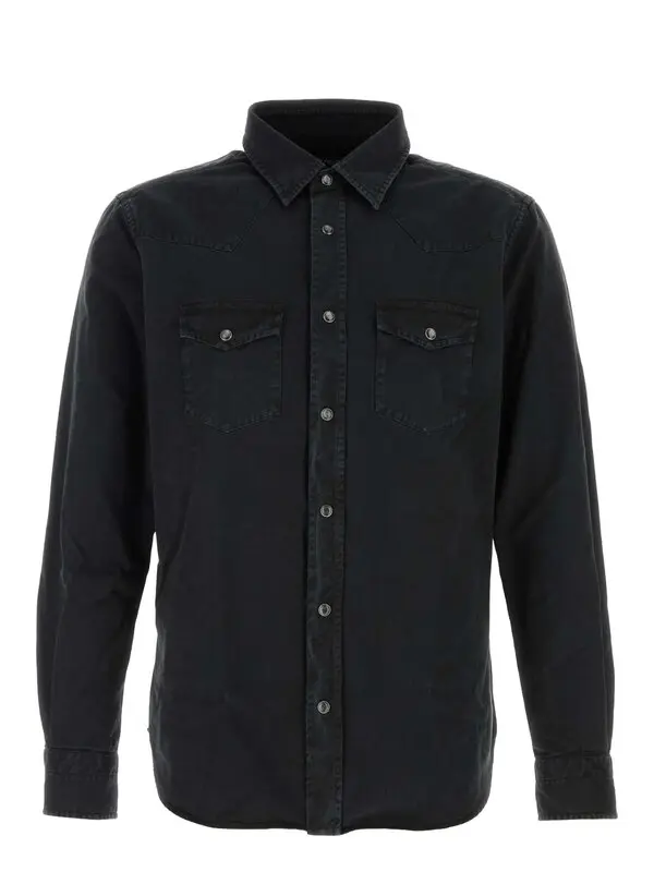 TOM FORD Denim Shirt - Black