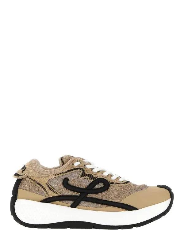 Loewe Beige Tech Fabric Pogo Sneakers - Brown