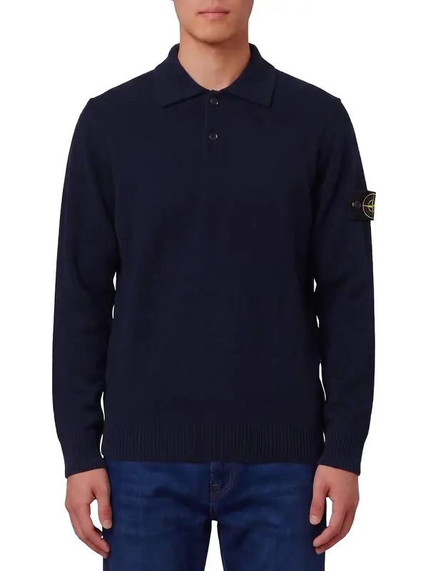 Stone Island Lightweight Geelong Wool Jumper - Navyblue