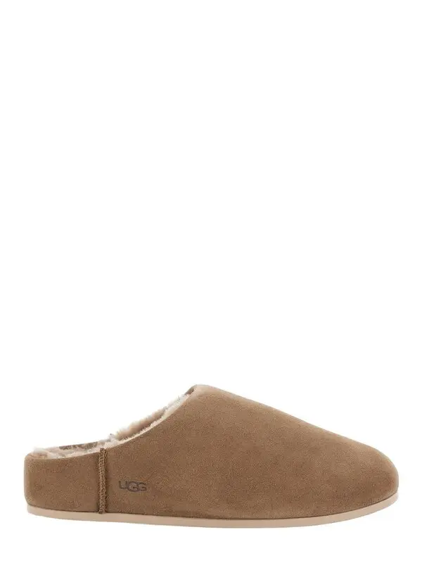 UGG Elea Slip-on Leather Flat Mule - Brown