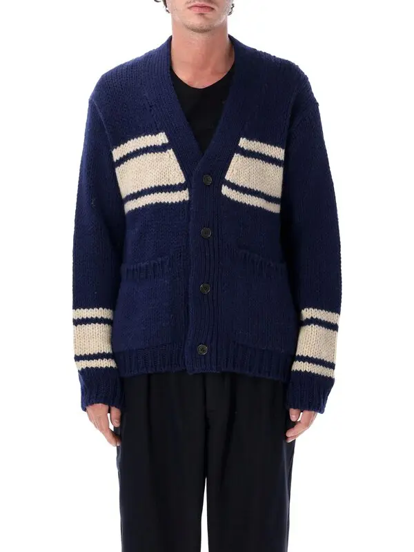 Universal Works Chunky Knit Button-front Cardigan - Blu