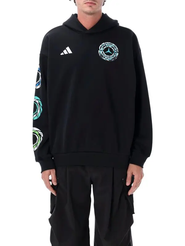 ADIDAS ORIGINALS Motorsport Graphic Hoodie With Oversized Back Print - Nero