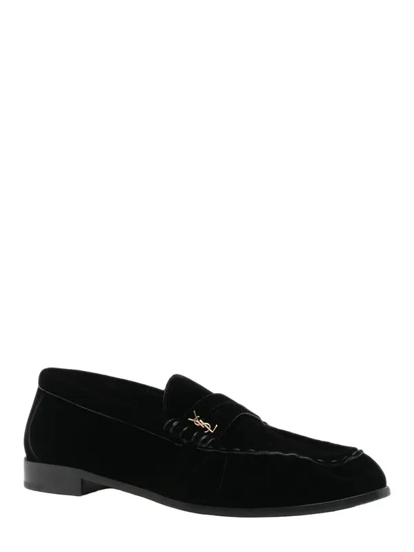 Saint Laurent Flat Moccasin Shoes - Nero