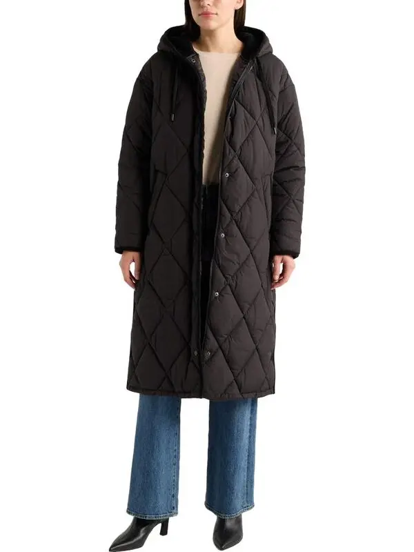 Bernardo Sleeping Bag Quilted Coat - Black