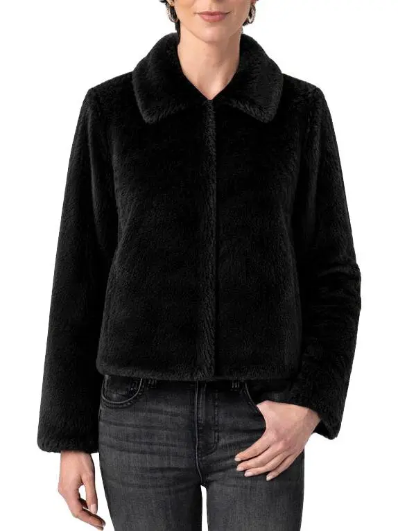 LIVERPOOL Faux Fur Jacket - Black