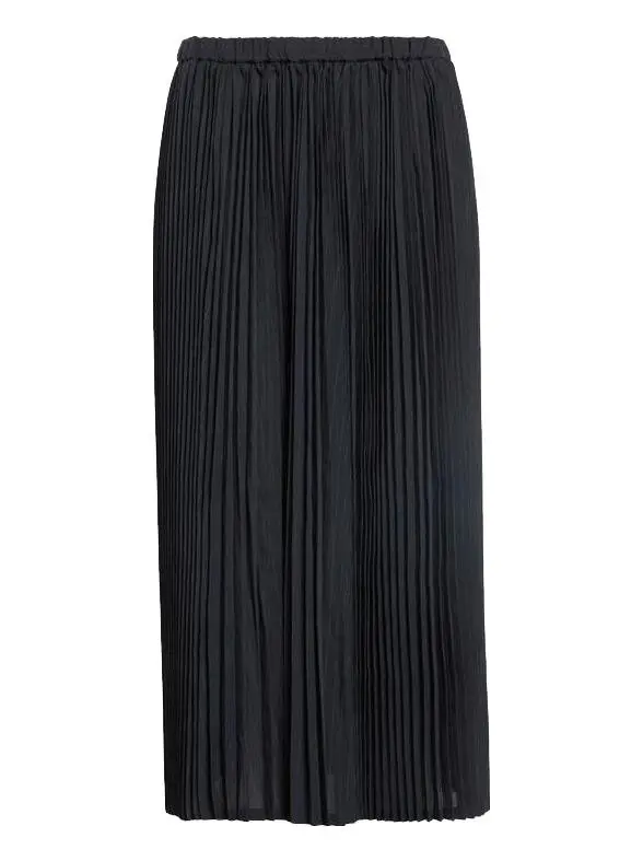 Junya Watanabe Pinstripe Pleated Midi Skirt - Black/grey