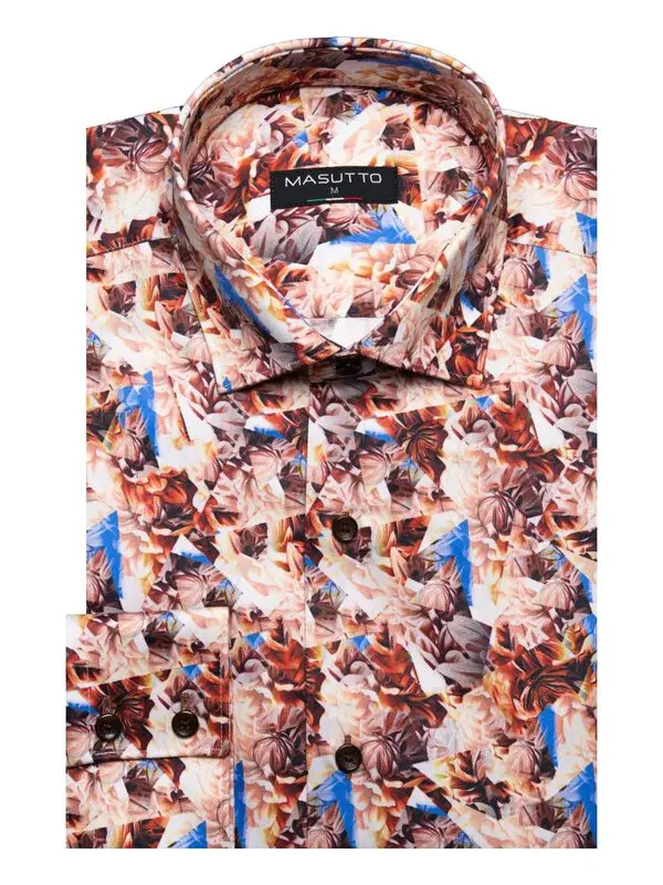 MASUTTO Caracas Print Button-up Long Sleeve Shirt - Multicolor