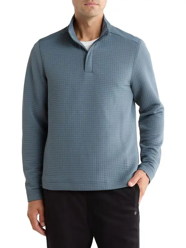 RHONE Landmark Quarter Zip Pullover - Shadow Blue