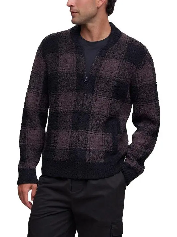 Barefoot Dreams Cozychic Plaid Bomber Jacket - Umber Multi