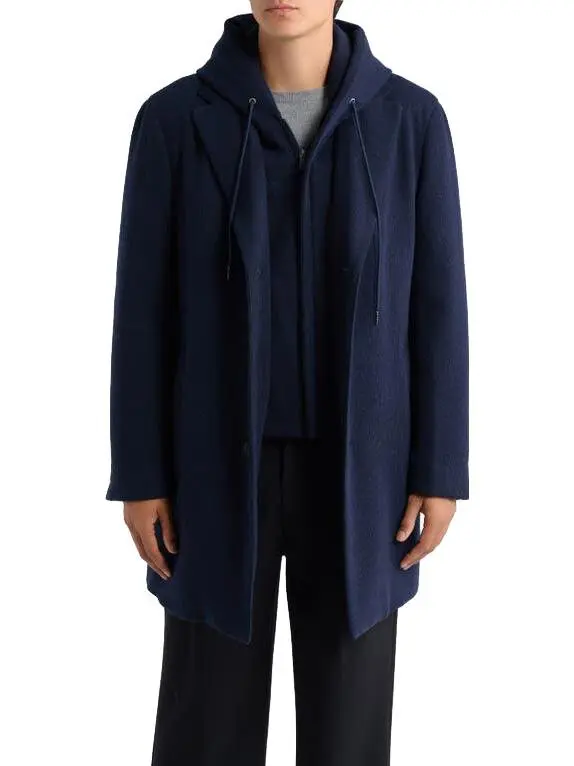 Cardinal Of Canada Tyson Wool & Cashmere Coat - Navy