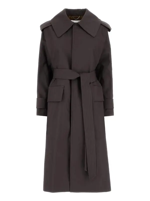 Victoria Beckham Graphite Cotton Philippa Trench Coat - Gray