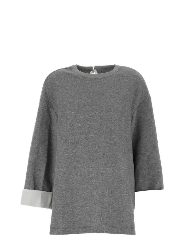 Carven Grey Nylon Blend Oversize Sweatshirt - Gray