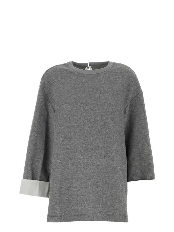 Carven Grey Nylon Blend Oversize Sweatshirt - Gray