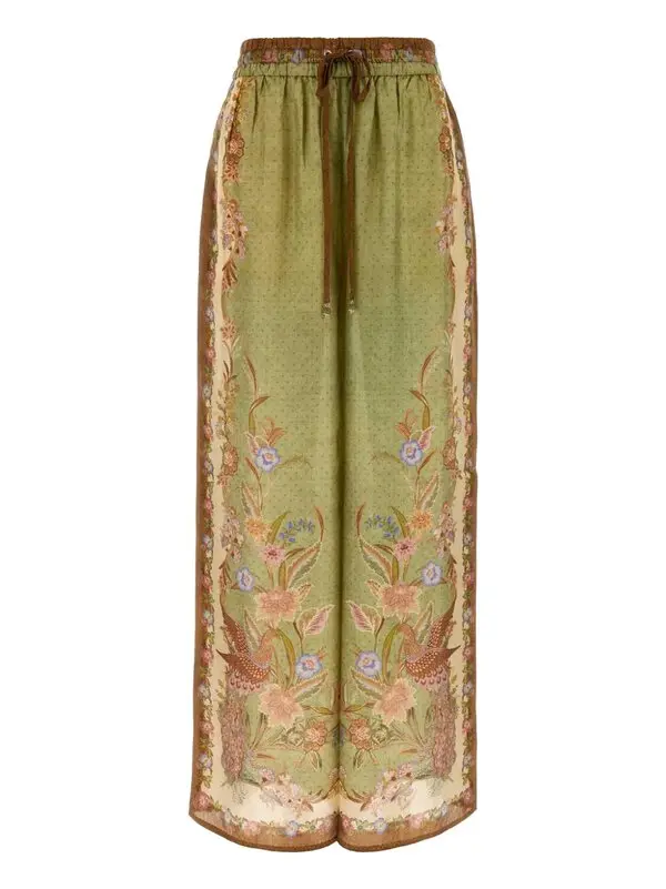Zimmermann Printed Silk Indra Wide-leg Pant - Multicolor