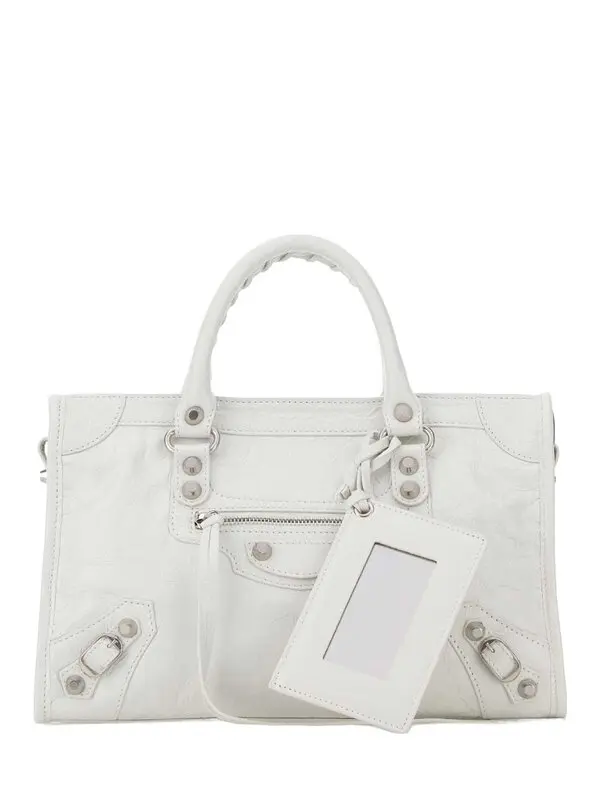 Balenciaga Leather Small Le City Handbag - White