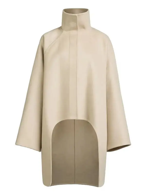 Alaïa Neutrals Coats Oversized Coats - Cream