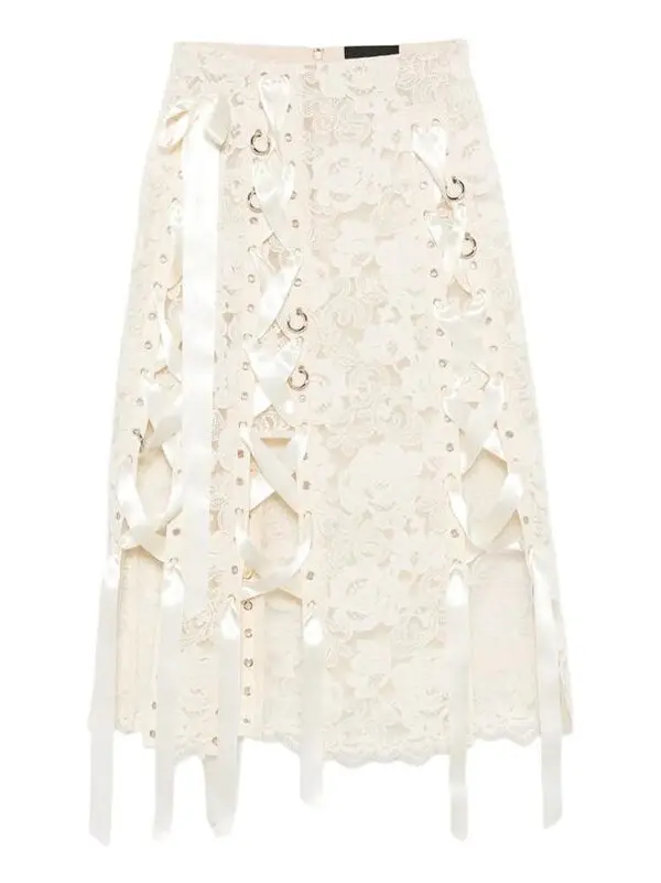 Simone Rocha Neutrals Skirts Straight Skirts - Cream