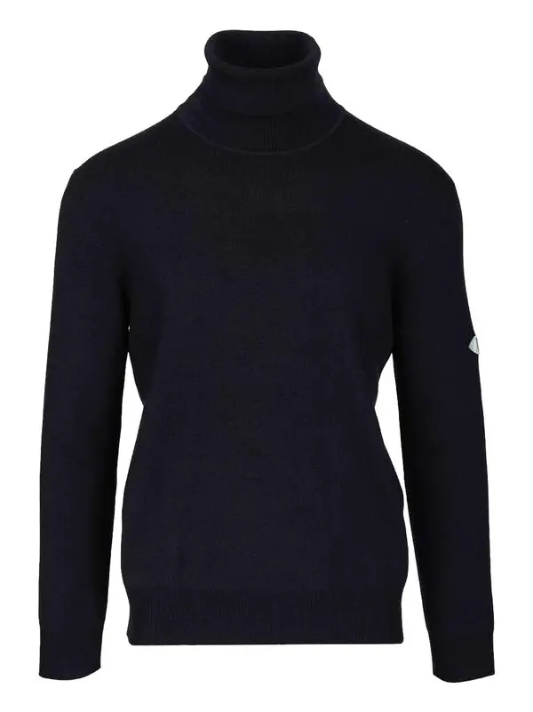 Bottega Veneta Navy Wool Turtleneck Sweater - Blue