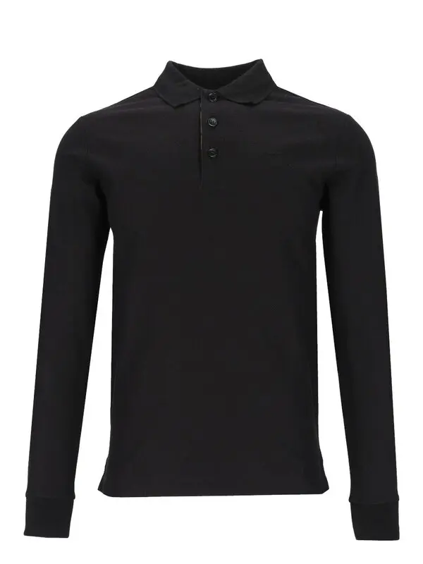Burberry Long-sleeve Polo Shirt - Black
