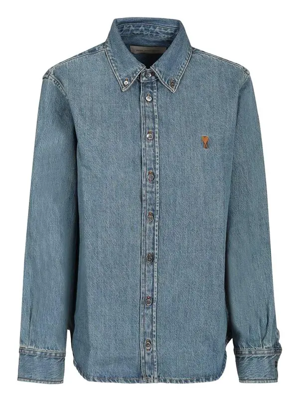 AMI Paris De Coeur Shirt - Blue