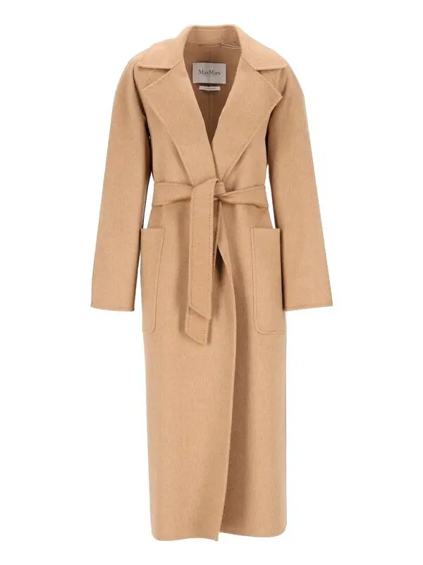 Max Mara Ready Icon Coat In Camel - Cream