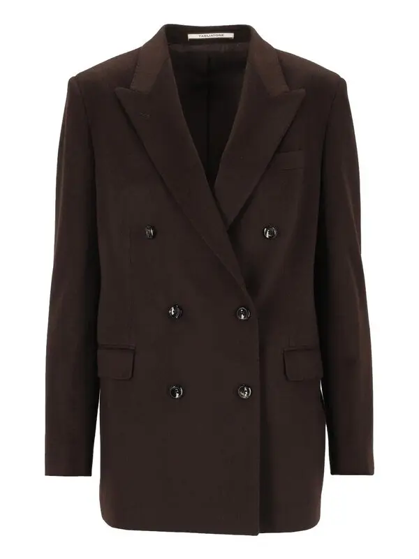 Tagliatore Jasmine Oversized Blazer In Cashmere - Brown