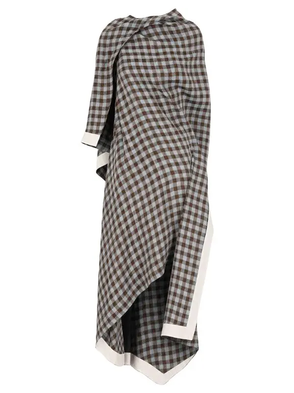 Loewe Dress In Viscose And Linen Blend - Multicolor