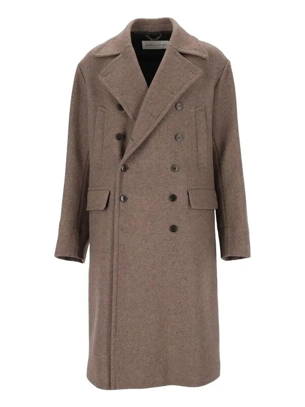 Dries Van Noten Oversized Double-breasted Wool Coat - Gray