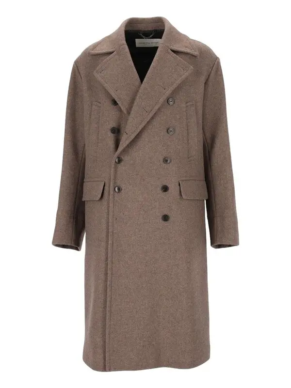 Dries Van Noten Oversized Double-breasted Wool Coat - Gray