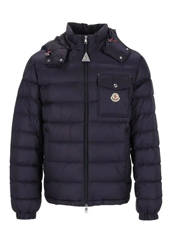 Moncler Verith Short Down Jacket With Hood - Blue