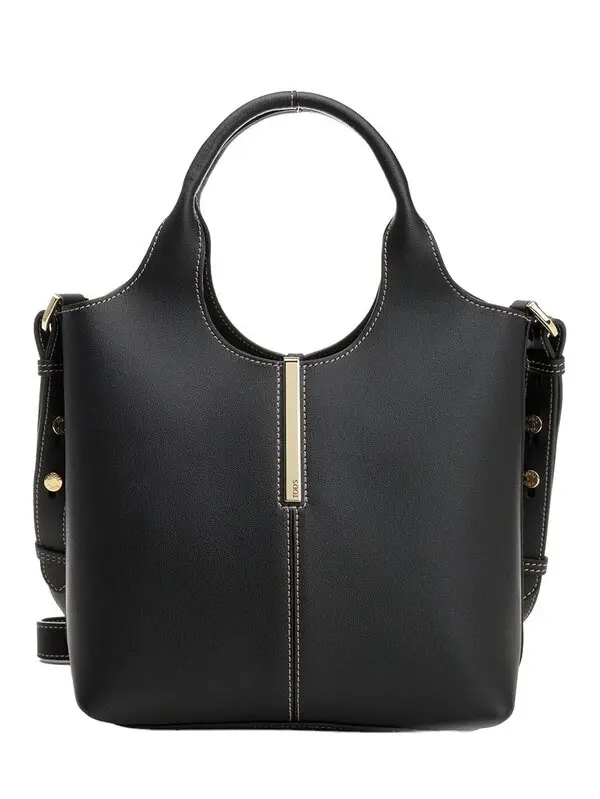 TOD'S Mini Shopping Tote Bag - Black