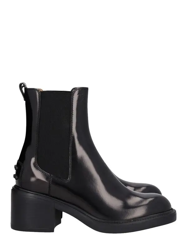 TOD'S Leather Ankle Boot - Black