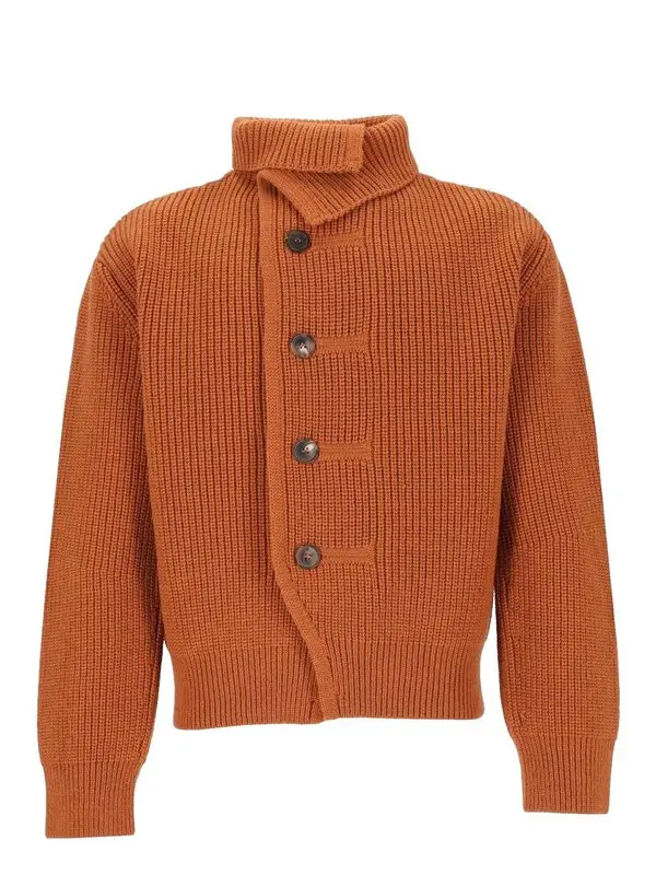 Dries Van Noten Marino Wool Cardigan - Yellow