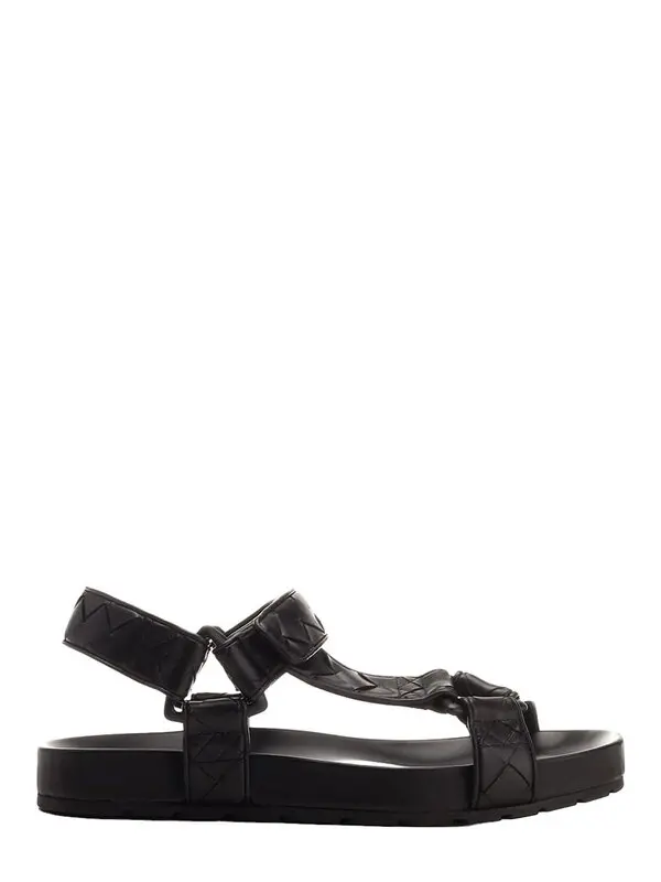 Bottega Veneta Leather Sandal - Black