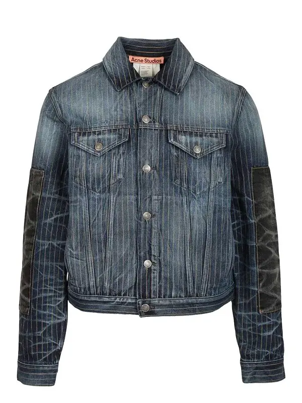 Acne Studios Patchwork Denim Jacket - Blue