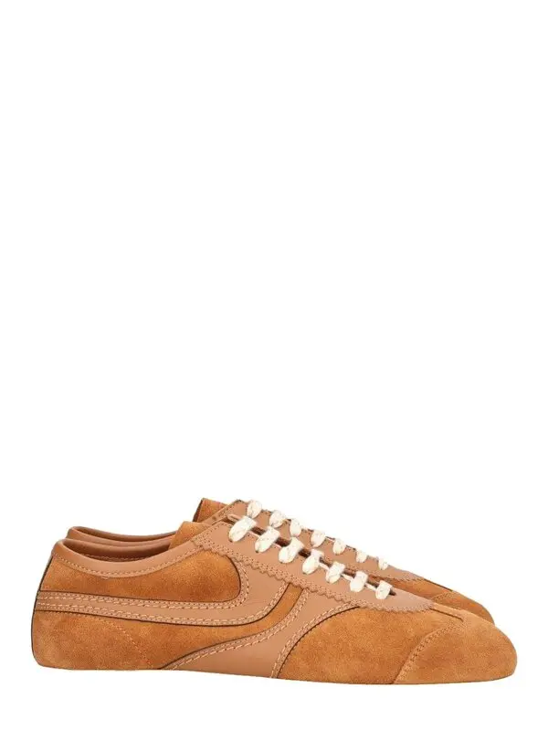Dries Van Noten Thin” Suede Sneakers - Brown