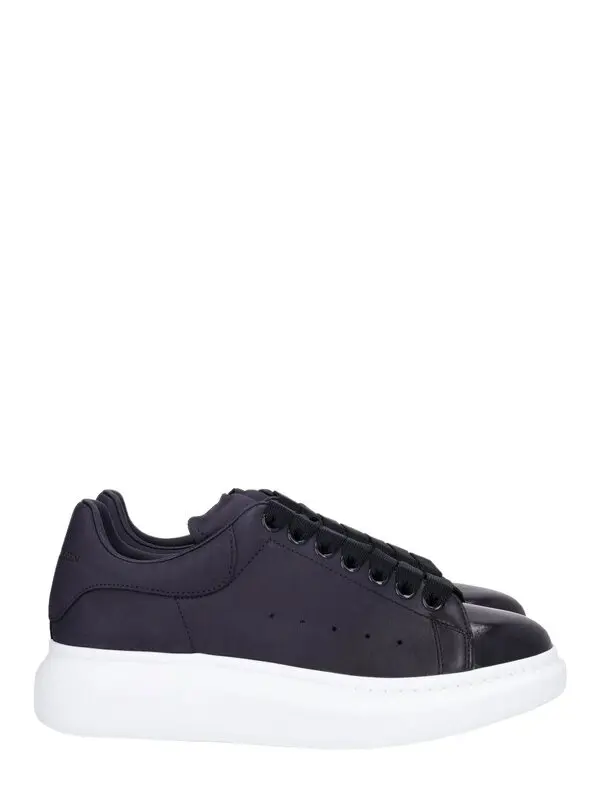 Alexander McQueen Oversized Leather Sneakers - Blue