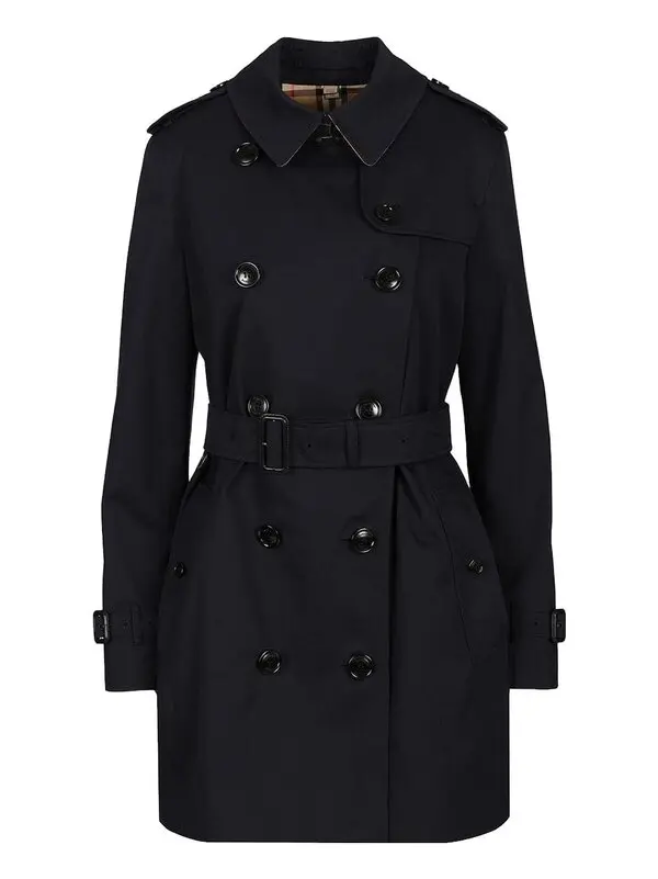 Burberry Heritage Kensington Trench Coat - Blue