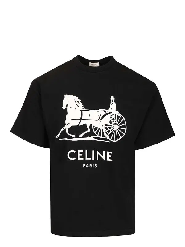 Celine Cotton Jersey T-shirt - Black