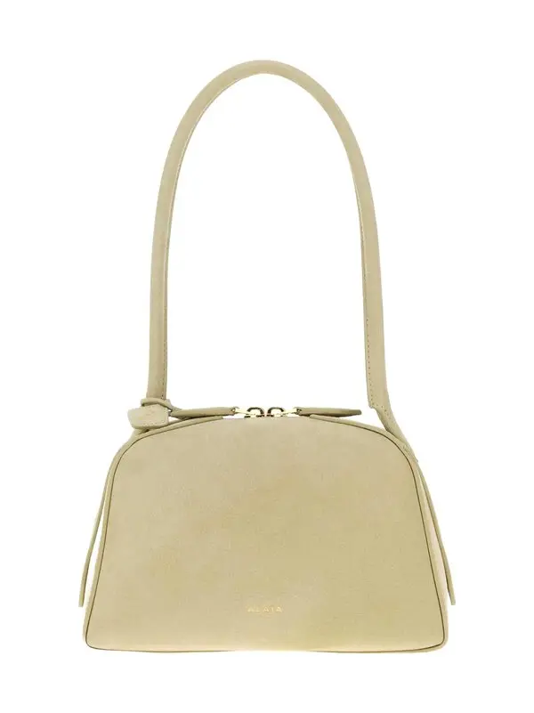 Alaïa Sage Suede Small Bouledogue Shoulder Bag - Green